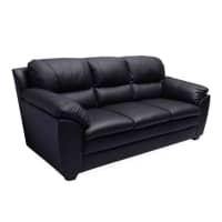 Jual Informa Ziva Sofa Kulit 3 Seater Hitam Terbaru | Ruparupa