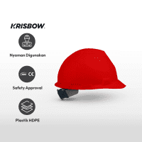 Jual Krisbow Brim Helm Keselamatan Kerja Hdpe Merah Terbaru | Ruparupa
