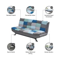 Jual Informa Neo Faith Sofa Bed Fabric Patchwork Abu Abu Biru Terbaru ...