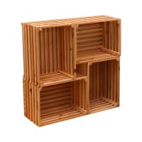 Jual Informa 42 X 31 X 24 Cm Set 4 Pcs Rak Tanaman Cokelat Kayu Terbaru ...