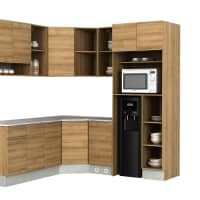 Jual Informa Prescoot Kitchen Set Sudut L Cokelat Oak Terbaru | Ruparupa