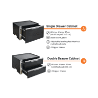 Jual Tactix 60 X 51 X 37 Cm Filling Cabinet Besi Garasi 2 Pintu Hitam ...