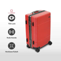 Jual Luggo 24 Inci Spectrum Koper Pc Aluminium Tsa Lock Merah Terbaru ...