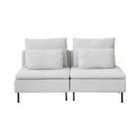 Jual Informa Set 2 Pcs Levi Sofa Modular Armless Fabric Krem Beige ...