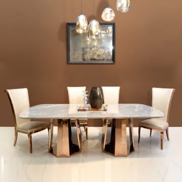 Jual Home Galleria Simona Meja Makan Biru Terbaik | Informa