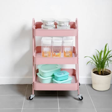 Jual Informa Walter I I Rak Troli Dapur 3 Tingkat Pink Terbaik | Informa