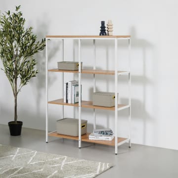 Jual Informa Ryan 2 X 3 Rak Penyimpanan Metal Putih Cokelat Oak Terbaik ...