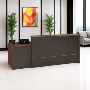 Jual Informa Montana Meja Resepsionis Sisi Kiri Cokelat Terbaik | Informa