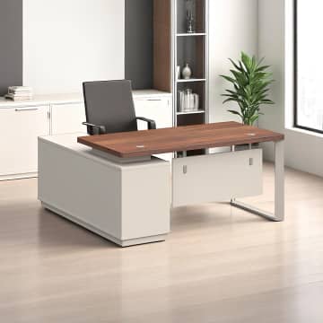 Jual Informa Monthana Meja Kantor Manager Sisi Kanan Cokelat Terbaik ...