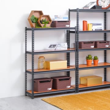 Jual Isley Rak Metal 4 Tingkat 100 X 35 X 134 Cm Hitam Walnut Terbaru ...