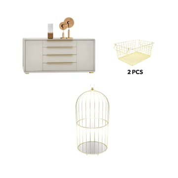 Jual Informa Irvin Kabinet 2 Pintu Dengan Keranjang Organizer Kosmetik ...