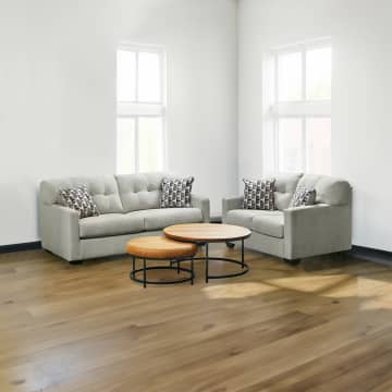 Jual Ashley Mahoney Set Sofa Fabric Dengan Meja Terbaik | Informa