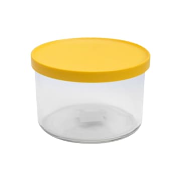 Jual Glasslock 550 Ml Cushy Wadah Makanan Round Kuning Terbaik | Informa