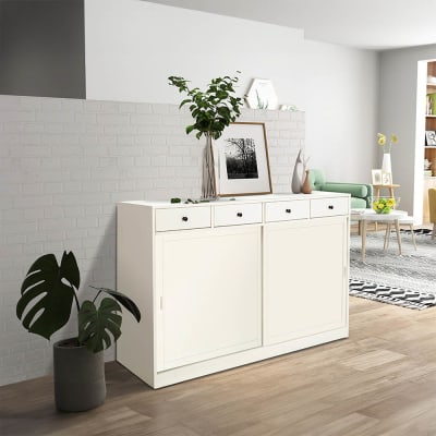 Jual Informa Logan Kabinet Pintu Geser Putih Terbaru | Ruparupa