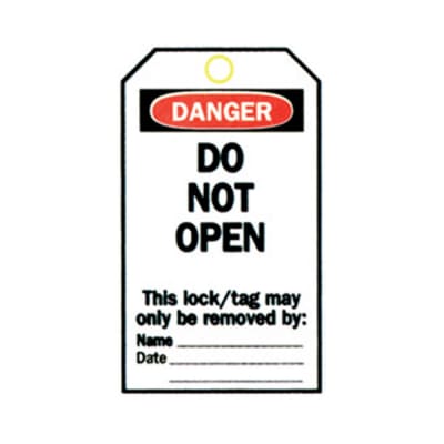 Jual Brady Set 25 Pcs Tag Label Peringatan Do Not Open Terbaru | Ruparupa