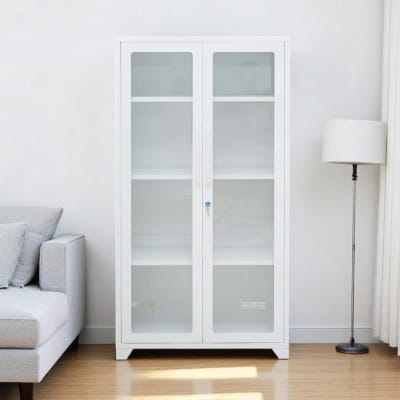 Jual Informa Orla Lemari 2 Pintu Kaca High Putih Terbaru | Ruparupa