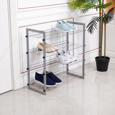 Jual Stora Rak Sepatu 4 Tingkat Silver Terbaru | Ruparupa