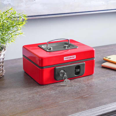 Jual Krisbow 20 X 15 X 9 Cm Cash Box Double Lock Merah Terbaru | Ruparupa