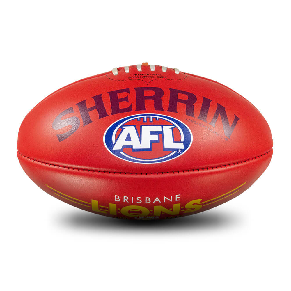 AFL Team Leather Ball - Brisbane Lions