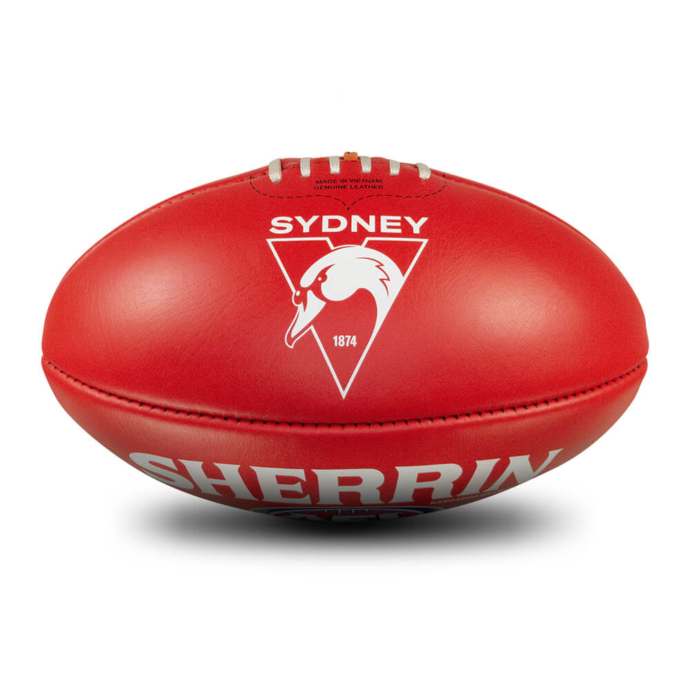 AFL Team Leather Ball - Sydney Swans