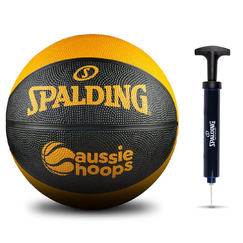 Aussie Hoops Ball and Pump Bundle