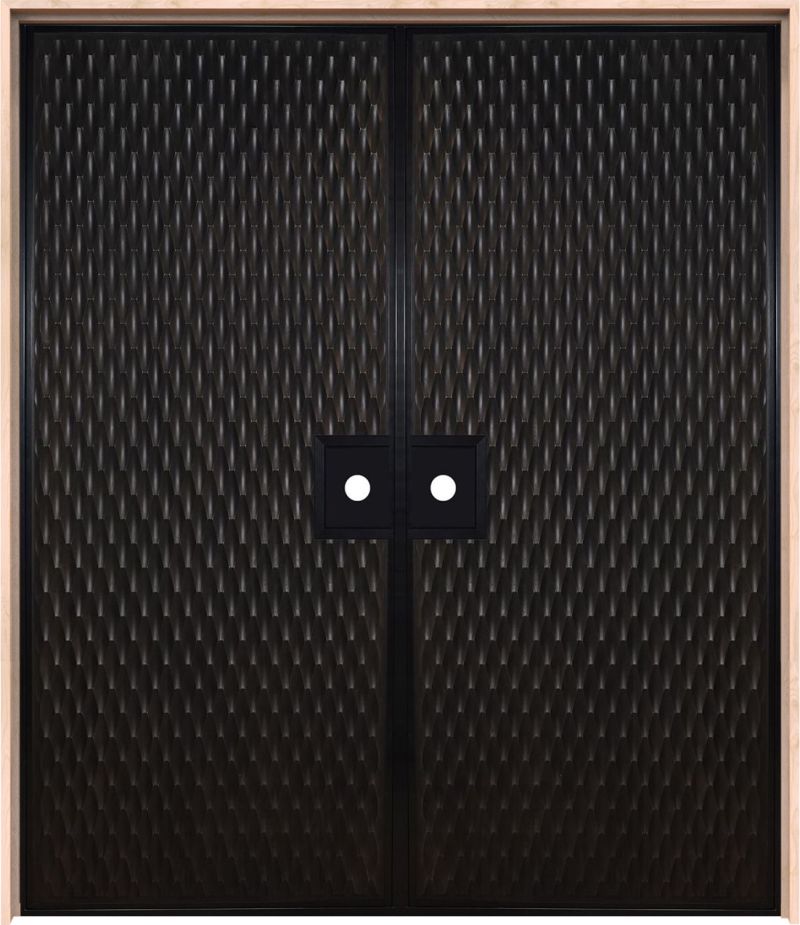 Scallop Interior Double Door | Rustica