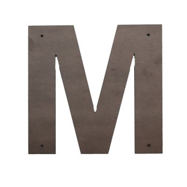 M Large Metal Wall & Outdoor Letter