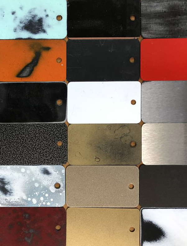 Metal Finishes Samples: Stainless Steel & Brushed Metal