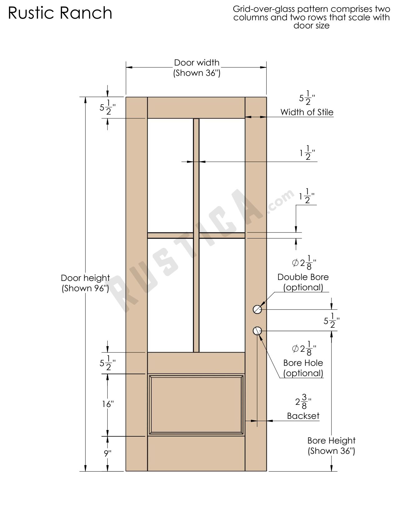 Rustic Ranch Double Front Door | Rustica