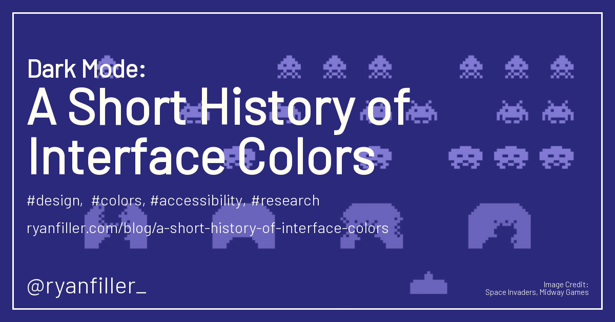 A Short History of Interface Colors | ryanfiller.com