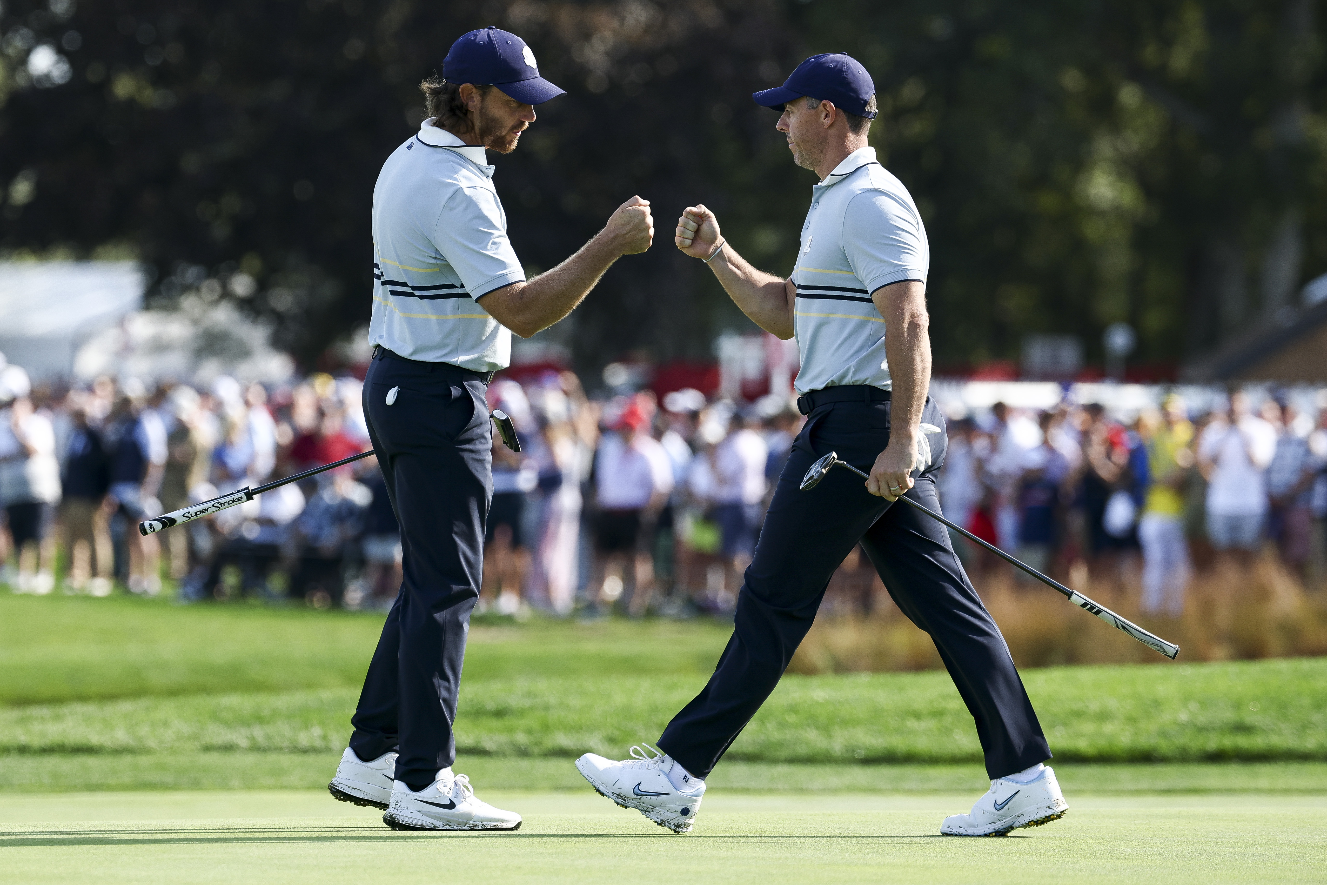 Five-star Tommy Fleetwood and Jon Rahm continue awesome foursomes record