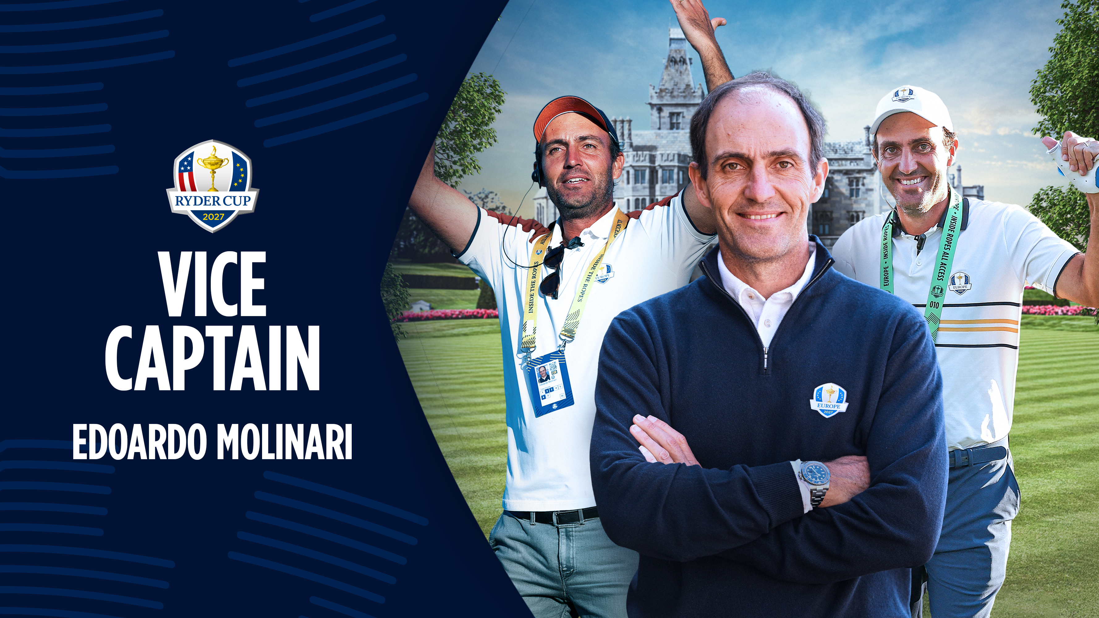 Edoardo Molinari named Vice Captain for the 2027 RYDER CUP