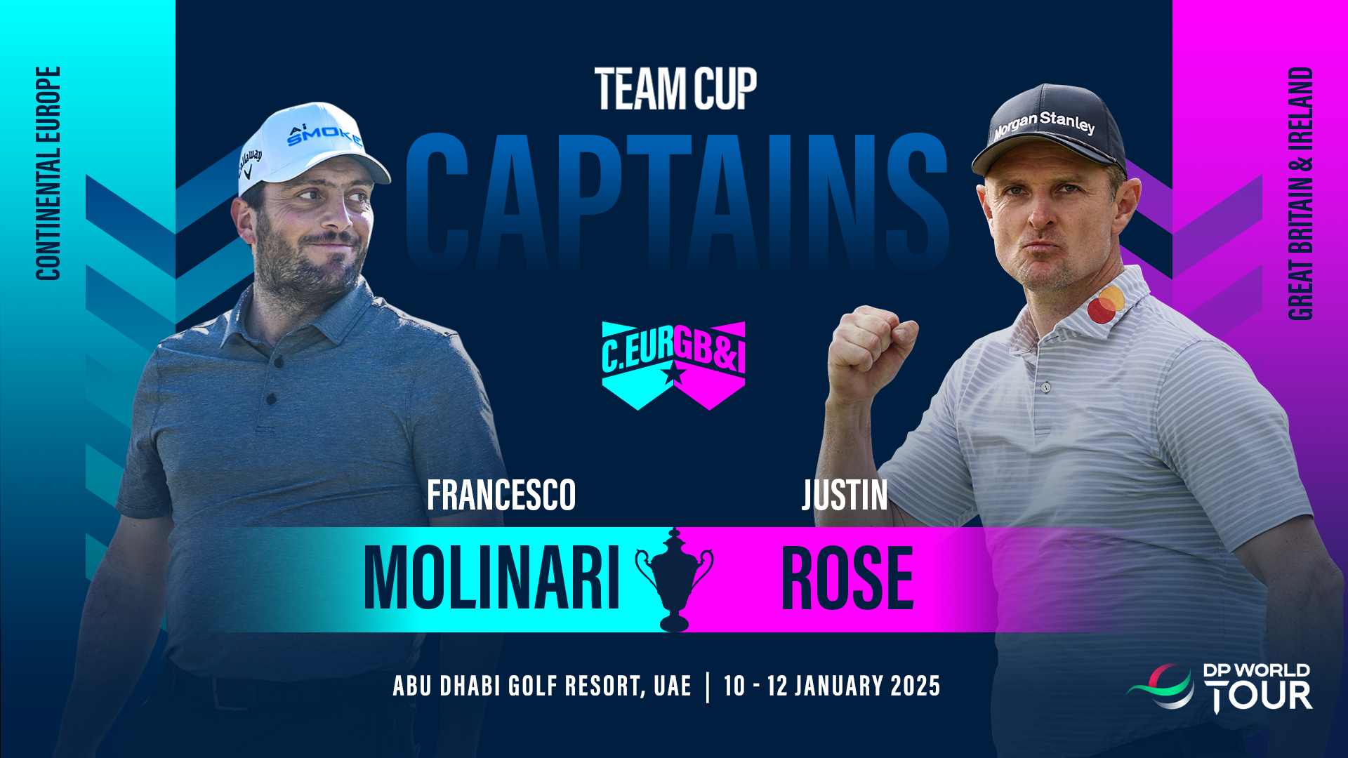 Francesco Molinari and Justin Rose named as playing Captains for the 2025 Team Cup