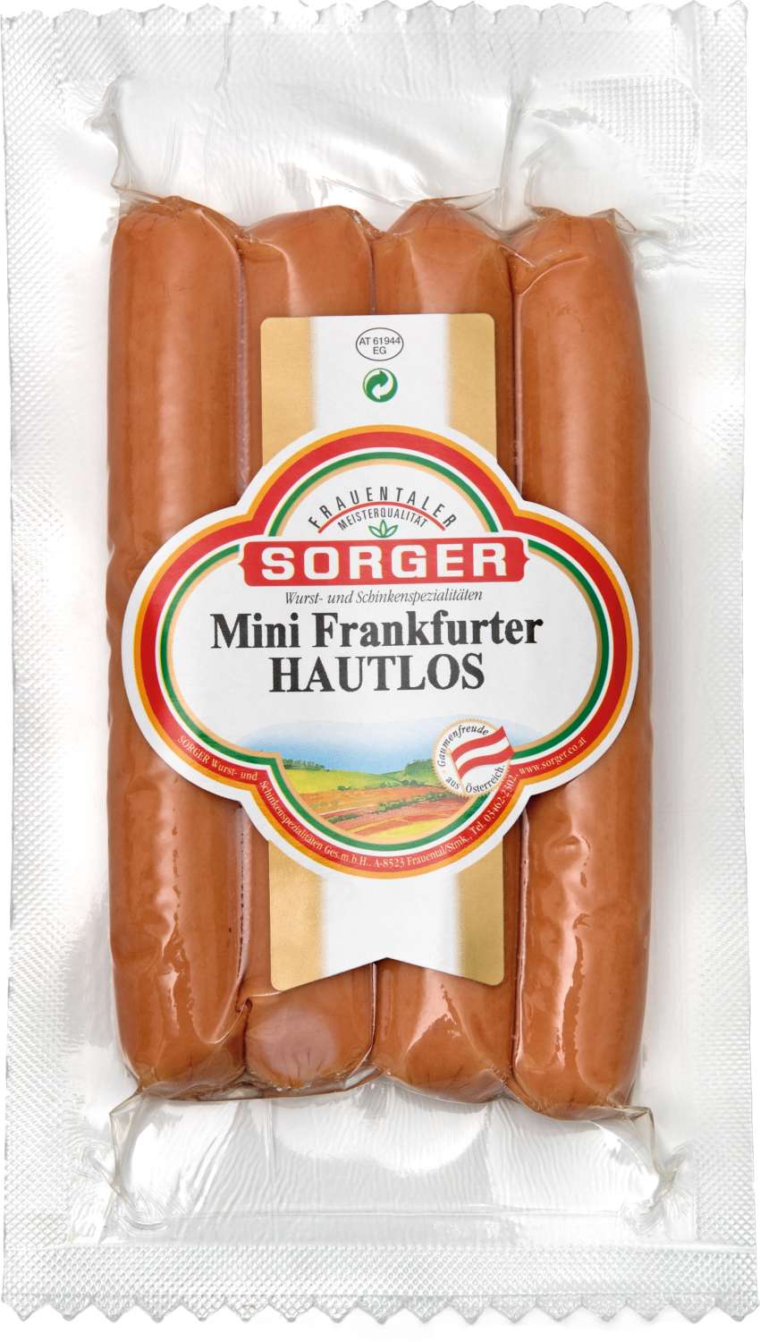 SORGER Mini Frankfurter hautlos online kaufen | MPREIS Onlineshop