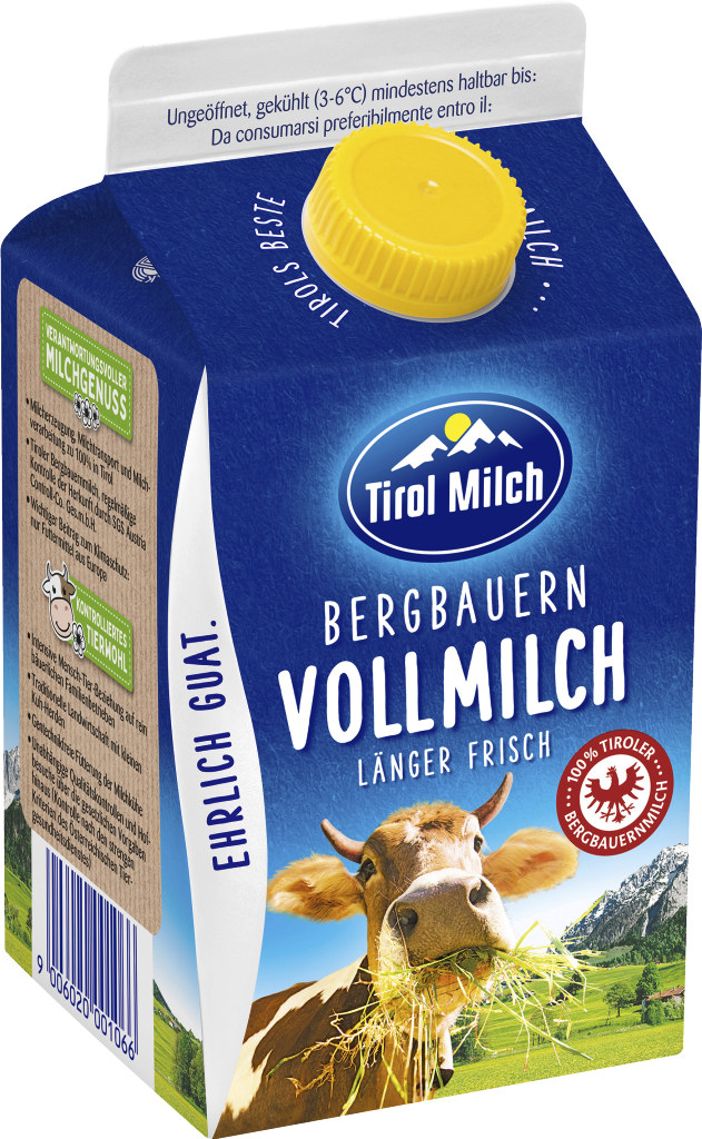 Tirol Milch Bergbauern Vollmilch 3,5% 0,5 Liter online kaufen | MPREIS ... Tirol Milch Bergbauern Vollmilch 3,5% 0,5 Liter online kaufen | MPREIS ...