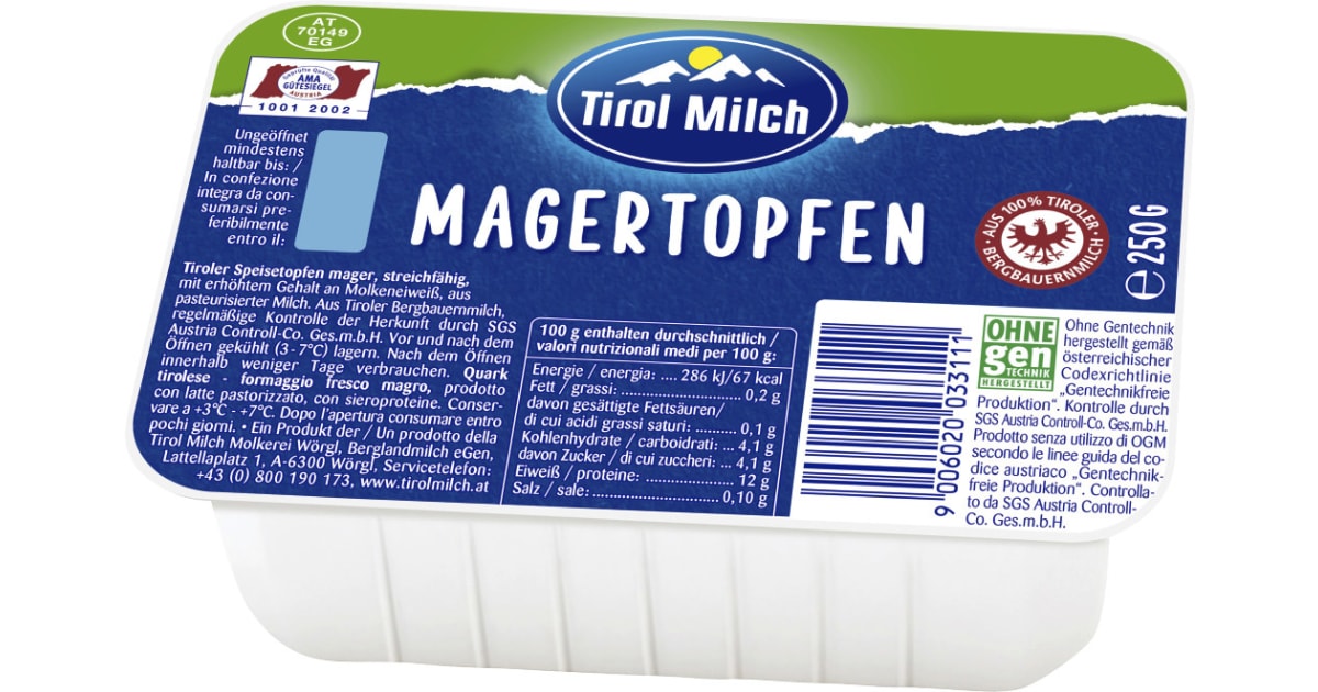 Tirol Milch Magertopfen 0,2% in deiner MPREIS Filiale einkaufen