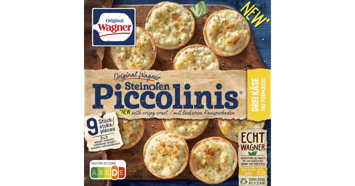 WAGNER Piccolinis Drei-Käse Pizza 9x 30 gr online kaufen | MPREIS ...