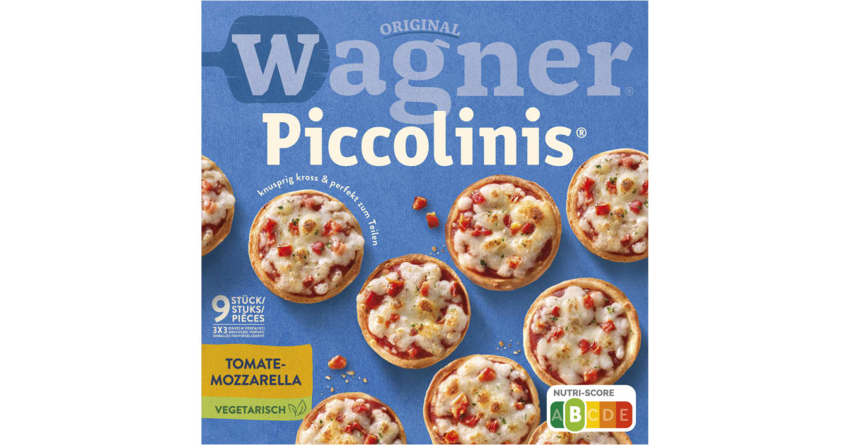 WAGNER Piccolinis Tomate-Mozzarella Pizza 9x 30 gr in deiner MPREIS ...