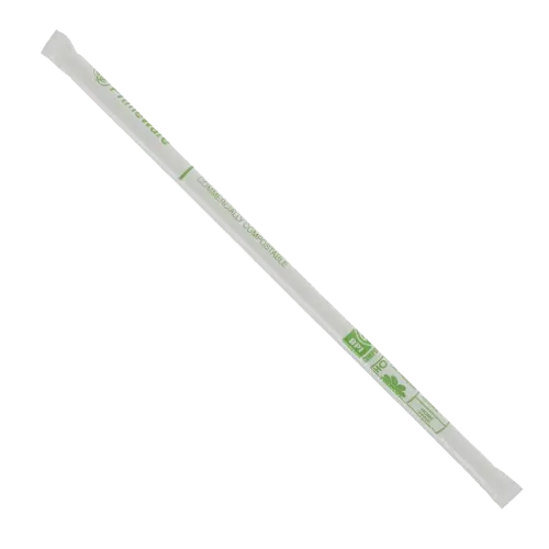 Compostable 10.25" Jumbo Clear Cellulosic Straws | PrimeWare by ACR