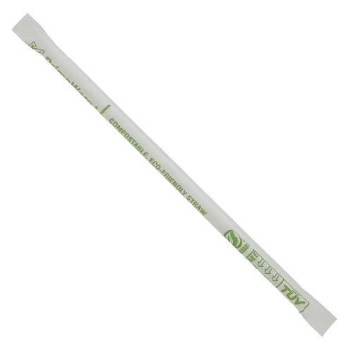 Compostable 7.75" Jumbo Clear Cellulosic Straws | PrimeWare by ACR