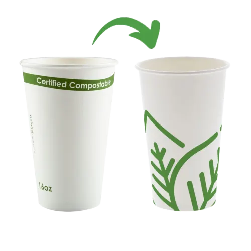 16 oz. White Compostable Hot Cups | PrimeWare