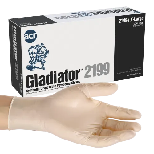 X-Large White Powdered Gladiator Synthetic Gloves | ACR