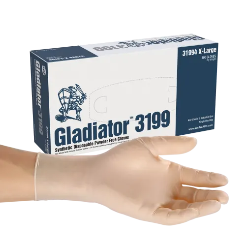 X-Large Clear Powder-Free Gladiator Synthetic Gloves | ACR
