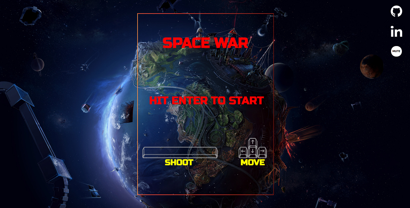 GitHub - bohdan0/SpaceWar: Arcade style browser game built with ...