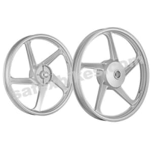 ALLOY WHEEL SET FOR SPLENDOR SILVER (GENUINE TYPE) KINGWAY- Motorcycle ...