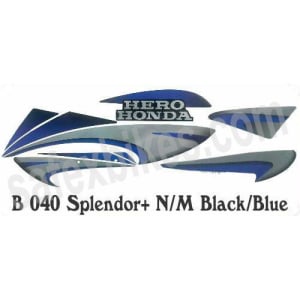 COMPLETE STICKER KIT SPLENDOR PLUS N/M ALLOY WHEEL ZADON- Motorcycle ...