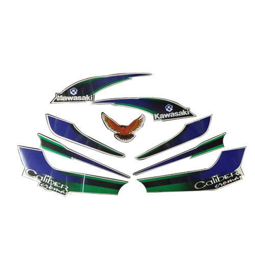COMPLETE STICKER KIT KAWASAKI CALIBER CROMA ZADON- Motorcycle Parts For
