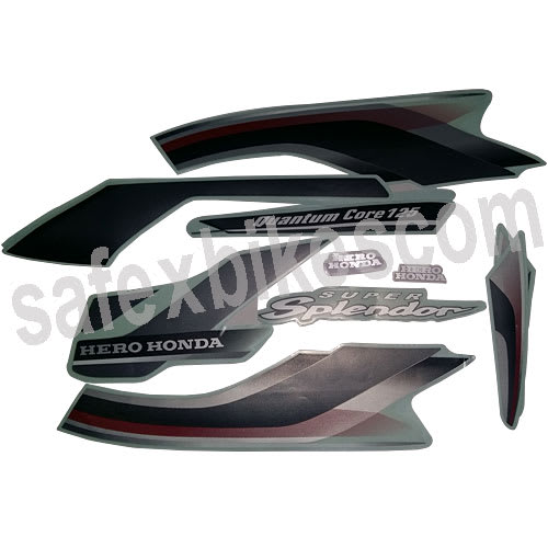 COMPLETE STICKER KIT SUPER SPLENDOR ZADON- Motorcycle Parts For Hero ...