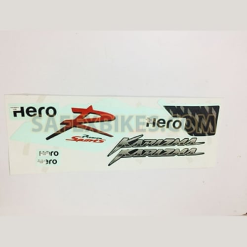 COMPLETE STICKER KIT KARIZMA R V2 (BLACK) ZADON- Motorcycle Parts For ...