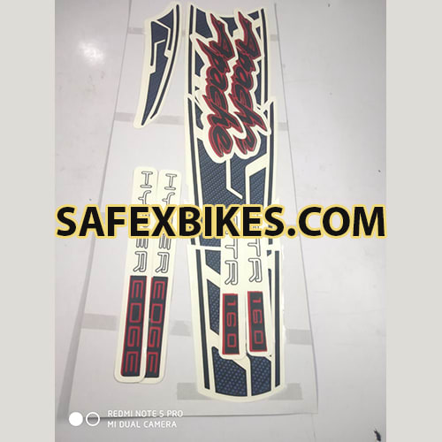 COMPLETE STICKER KIT APACHE RTR HYPER EDGE 160 (RED) ZADON- Motorcycle ...